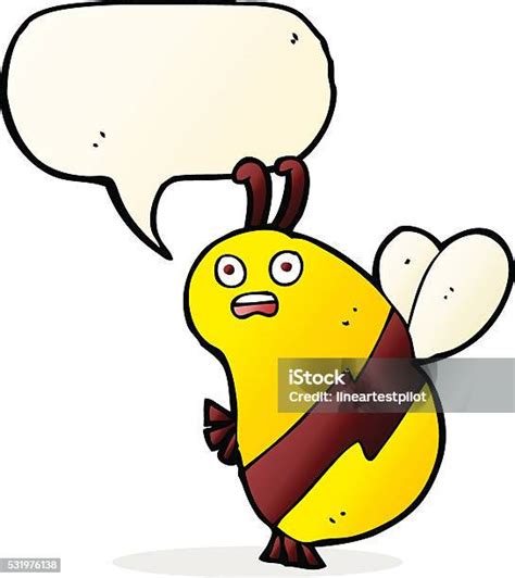 말풍선이 있는 재미있는 꿀벌 말풍선을 곤충에 대한 스톡 벡터 아트 및 기타 이미지 곤충 그리기 낙서 드로잉 Istock