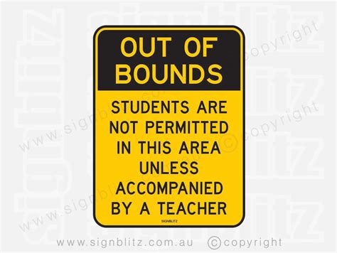 Out Of Bounds Sign Signblitz
