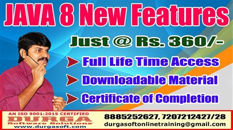 durgasoft java 8 new features videos just rs 360 youtube
