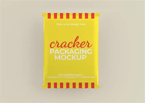 Premium Psd Realistic Snack Packaging Mockup Template