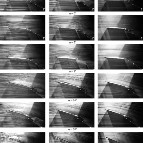 Flow Visualization Photographs Of The 2d Flexible Wing For Different Re