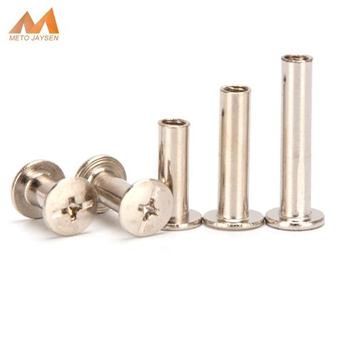 M5 Nickel Plated Phillips Chicago Screws Brass Plated Binding Bolts