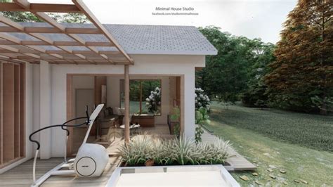 แบบบ้านสไตล์มินิมอลทรงตัวยู U Shape House 3 ห้องนอน 2 ห้องน้ำ พร้อมเฉลียงกว้าง พื้นที่ 140