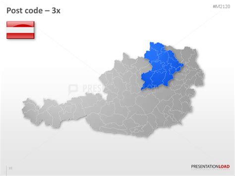 PowerPoint Map Austria With ZIP 2 Digits PresentationLoad