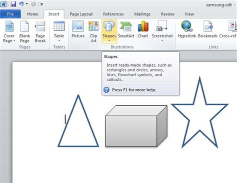 Cara Menyisipkan Shapes Pada Microsoft Word Belajar Office