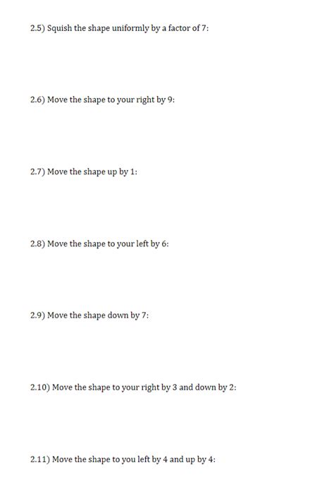 Solved 2 Using Homogenous Coordinates Write Down The