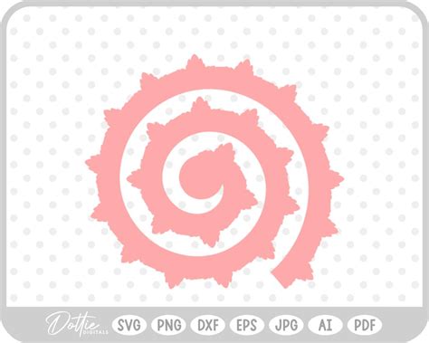 Dottie Digitals Paper Flower Template Svg Png Dxf Cricut Silhouette