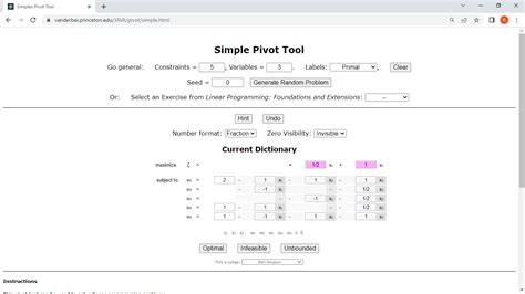 Simplex Help Me Reproduce This Tableau From The Integer Programming Book Operations