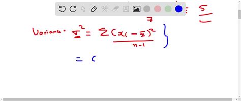 solved calculate ss variance and the standard deviation for the
