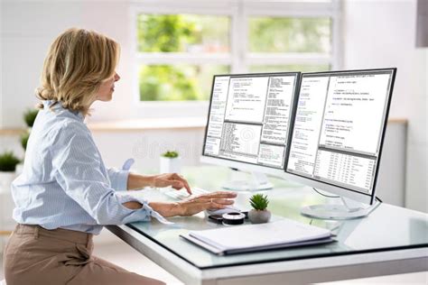 Programmer Woman Wearing Hijab Working Stock Image Image Of Lady Engineer 254039815