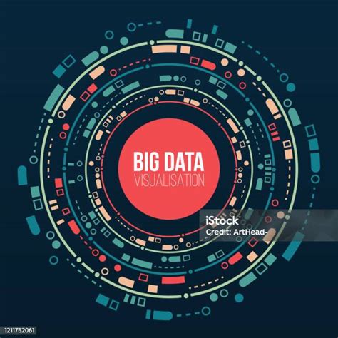 배열 원과 선이 있는 추상 배경입니다 연결 구조입니다 데이터 배열 시각적 개념입니다 빅데이터에 대한 스톡 벡터 아트 및 기타
