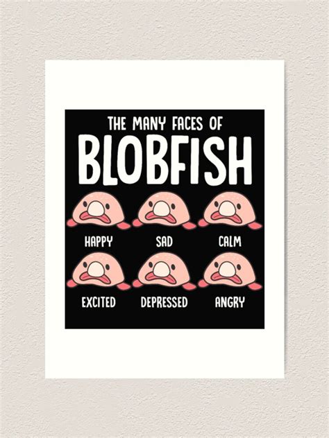 Psychrolutes Ugly Fish Face Blobfish Art Print For Sale By KaraTeko Redbubble