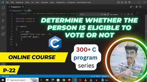 Determine Whether The Person Is Eligible To Vote Or Not If Else
