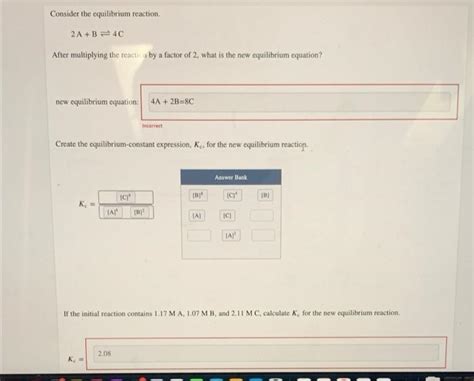 Solved Consider The Equilibrium Reaction 2a B 40 After