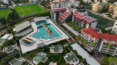 Football Training Base On The Shores Of The Mediterranean Sea Aerial