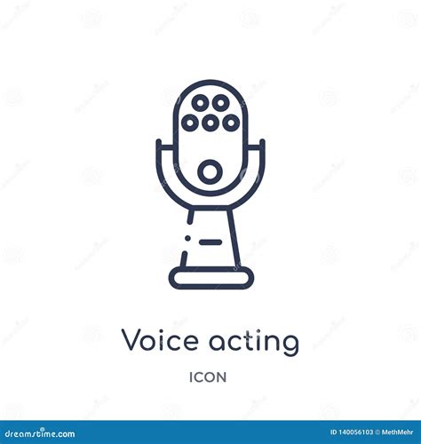 Linear Voice Acting Icon From Entertainment And Arcade Outline Collection Thin Line Voice