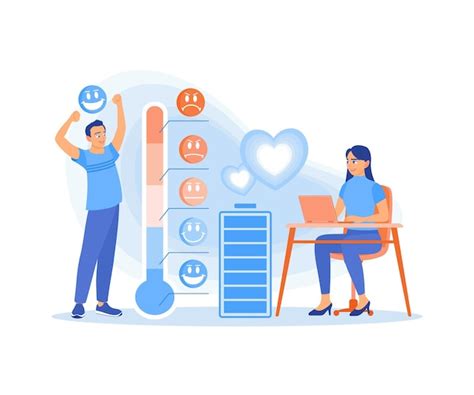 Premium Vector Employees With Fully Charged Energy Batteries Work Enthusiastically Good Mood