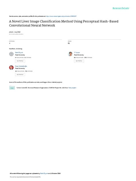 A Novel Liver Image Classification Method Using Perceptual Hash Based Convolutional Neural