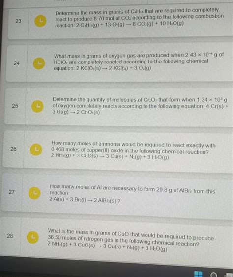 Solved Balance The Following Chemical Equation If