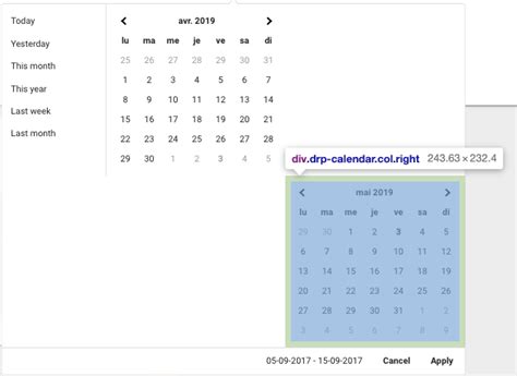 Calendars Padding Causes Display Errors Issue Innologica Vue Daterange Picker GitHub