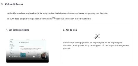 Deccos Impact Software Functionaliteiten