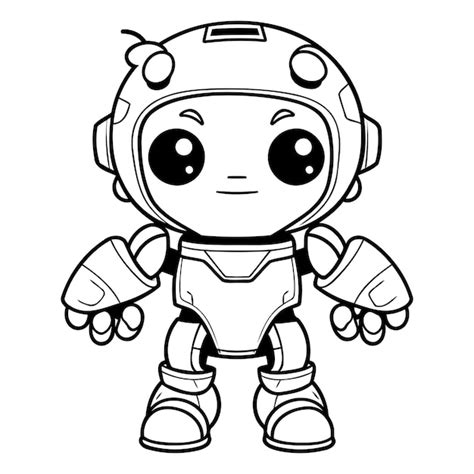 검은색과 색 귀여운 만화 우주 비행사 캐릭터 터 일러스트레이션 프리미엄 Ai 생성 벡터