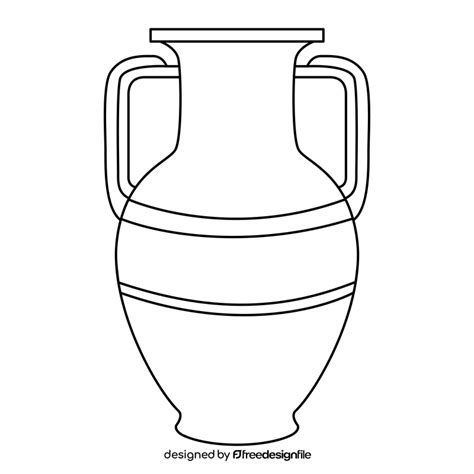 Greek Pitcher Black And White Clipart Free Download
