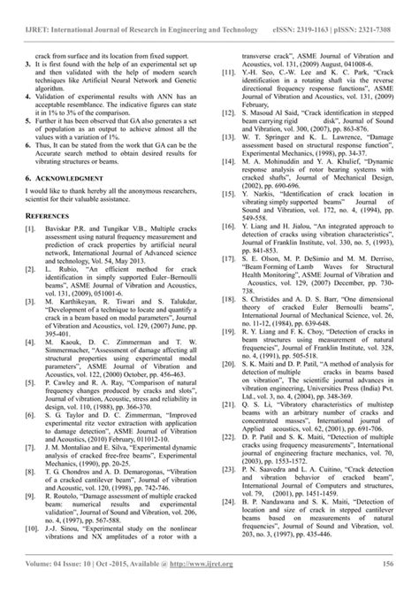 Detection Of Crack Location And Depth In A Cantilever Beam By Vibration Measurement And Its