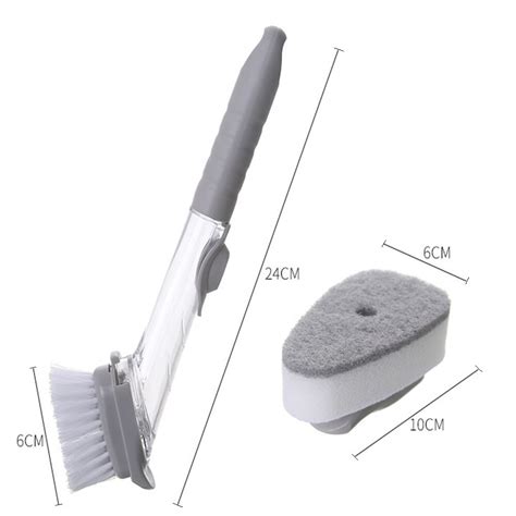 Четка за миене на съдове с дозатор за веро