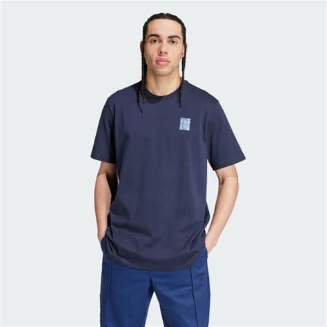 Adidas Ajax Amsterdam Seasonal Graphic T Shirt Blue Adidas Uk