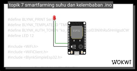 Topik Smartfarming Suhu Dan Kelembaban Ino Wokwi ESP STM Arduino Simulator