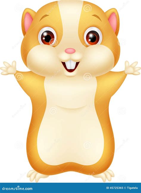 Cute Hamster Cartoon Stock Vector Illustration Of Joyful 45725365