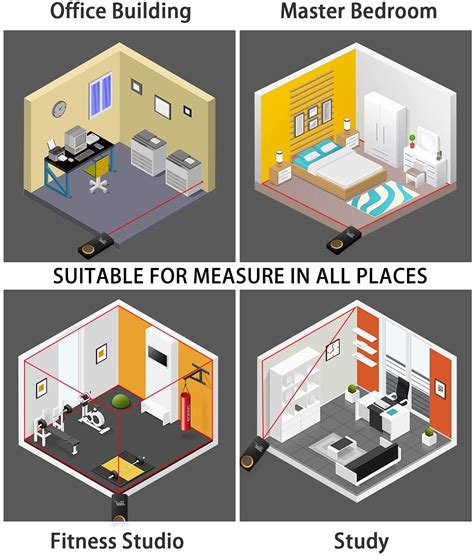 HOTO Laser Tape Measure Laser Measure Laser Measurement Tool With Bluetooth Ft Digital Tape
