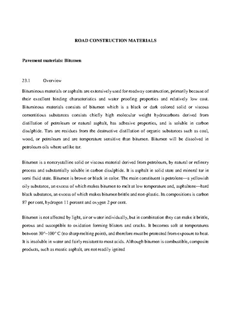 Road Construction Materials Road Construction Materials Pavement