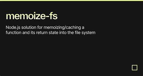 Memoize Fs Codesandbox