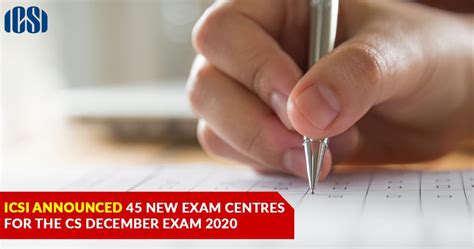 ICSI Announces Exam Centers For December S CS Exam