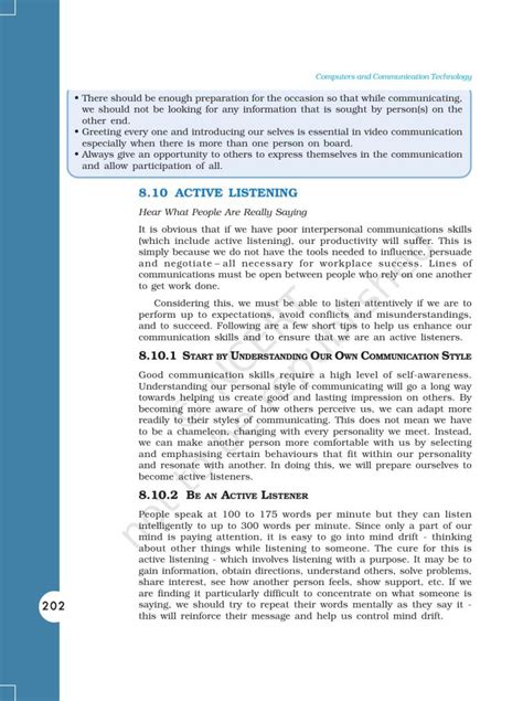 Ncert Book For Class 11 Computers Chapter 8 Soft Skills For Effective
