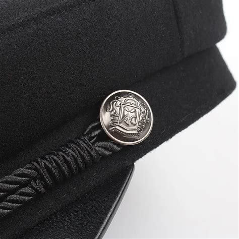 Зимние шапки для женщин военная шапка шерсть восьмиугольная кепка Женская Кожаная шапка с