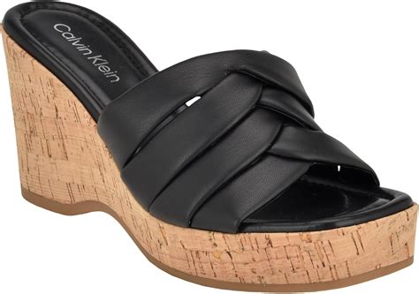 Calvin Klein Womens Heyla Wedge Sandal Black 001 11