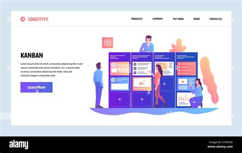 Vector Web Site Design Template Agile Project Management And Scrum