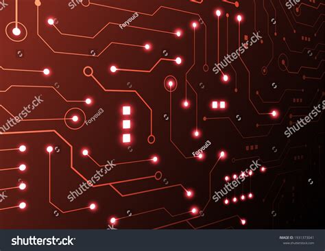 Circuit Technology Background Hitech Digital Data Stock Vector Royalty