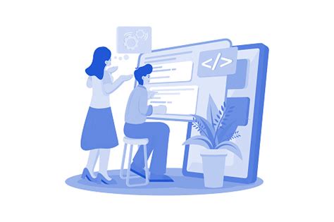 팀은 앱 또는 웹 사이트를위한 코드 프로그래밍을 작성합니다 경영자에 대한 스톡 벡터 아트 및 기타 이미지 경영자 계획