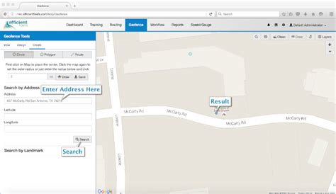 circle polygon efficient fleets gps tracking