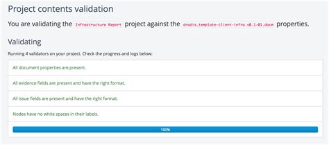 Validate Your Project Dradis Framework