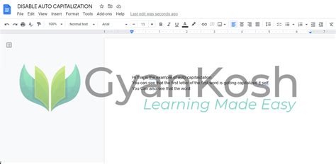 How To Turn Off Auto Capitalization On Google Docs With Examples