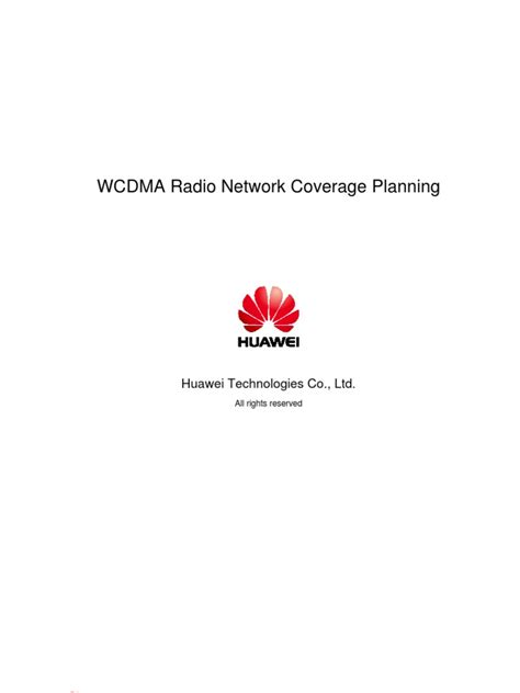 Wcdma Radio Network Coverage Planning Pdf Antenna Radio Decibel