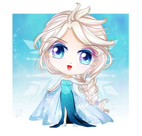Chibi Tales Elsa By BluAjisai On DeviantArt Chibi Disney Fan Art Disney Princess Fashion
