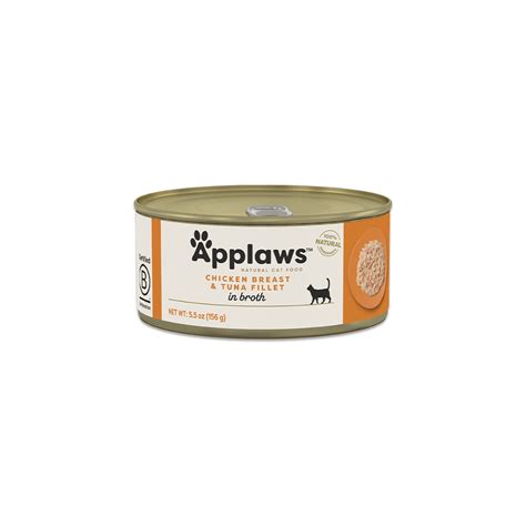 Chicken Breast And Tuna Fillet In Broth 55 Oz Can Applaws Us