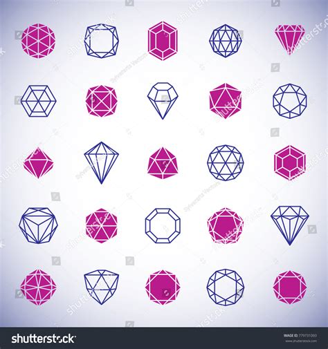Vector Abstract Geometric Forms Collection Can Stock Vector Royalty Free 779731093 Shutterstock