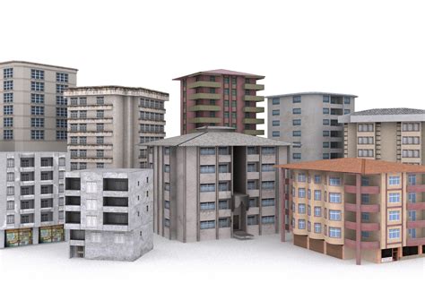 Pro Building Pack V1 3d Urban Unity Asset Store